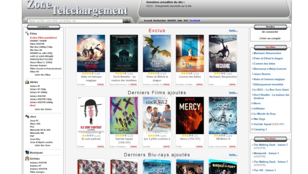 Wawacity, Movix, Zone Telechargement, Purstream au 13 mai 2026